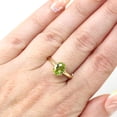 14k Yellow Gold Plated Green Peridot Oval Cut Gemstone Engagement Ring ...