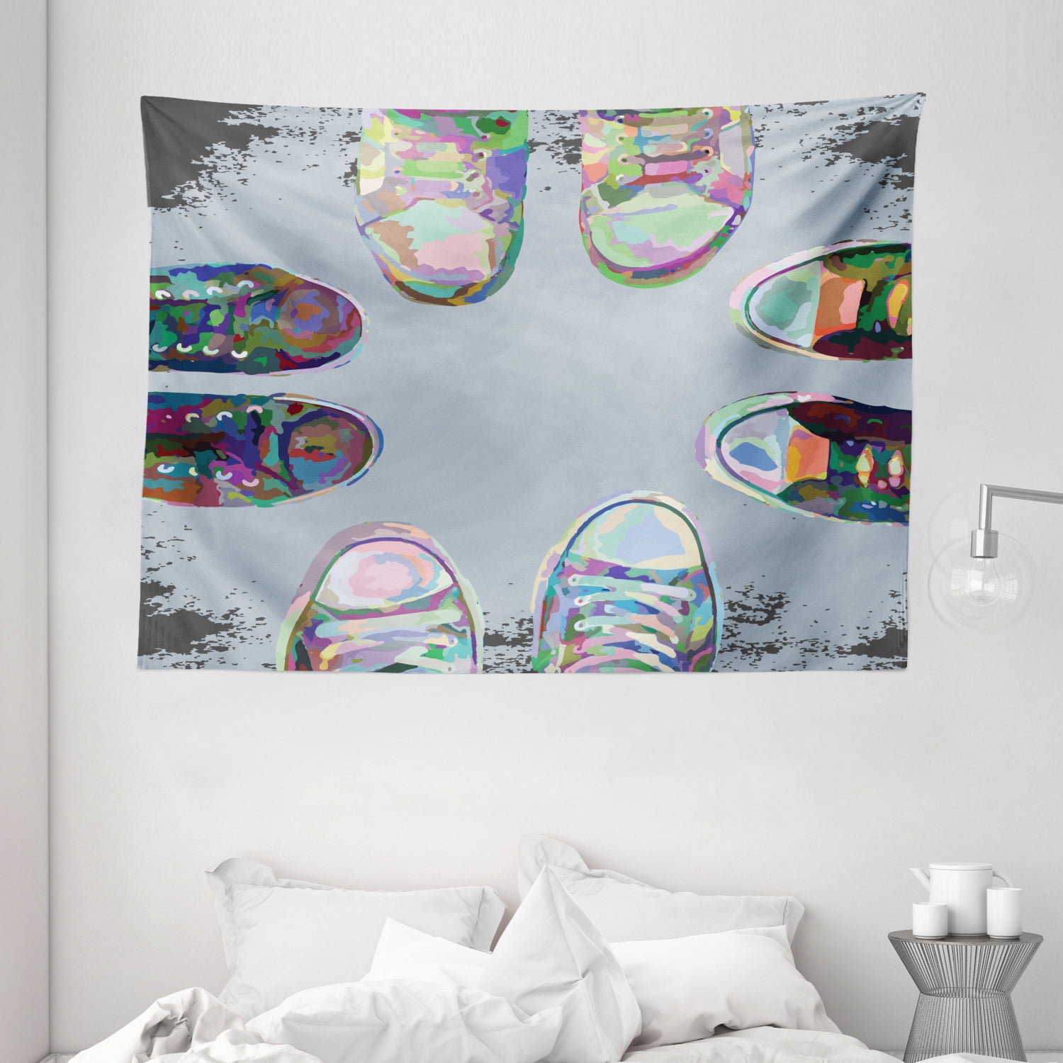 Modern Decor Tapestry, Teen Rubber Rebel Rocker Shoes in Street Squad ...