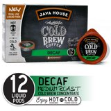 Java House® Authentic Cold Brew Coffee Pods, Decaf Colombian Black, 12 ...