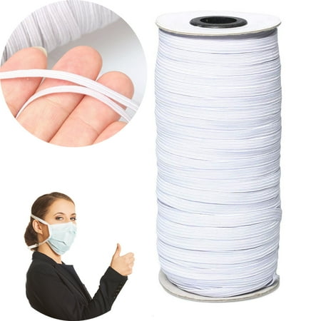 3mm Width Elastic Bands for Sewing Braided Elastic Cord Elastic String ...