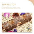 Hamster Solid Wood Pipe Guinea Pig Tunnel Toy Products for Small Animals Wooden Playset Rat Chew ...