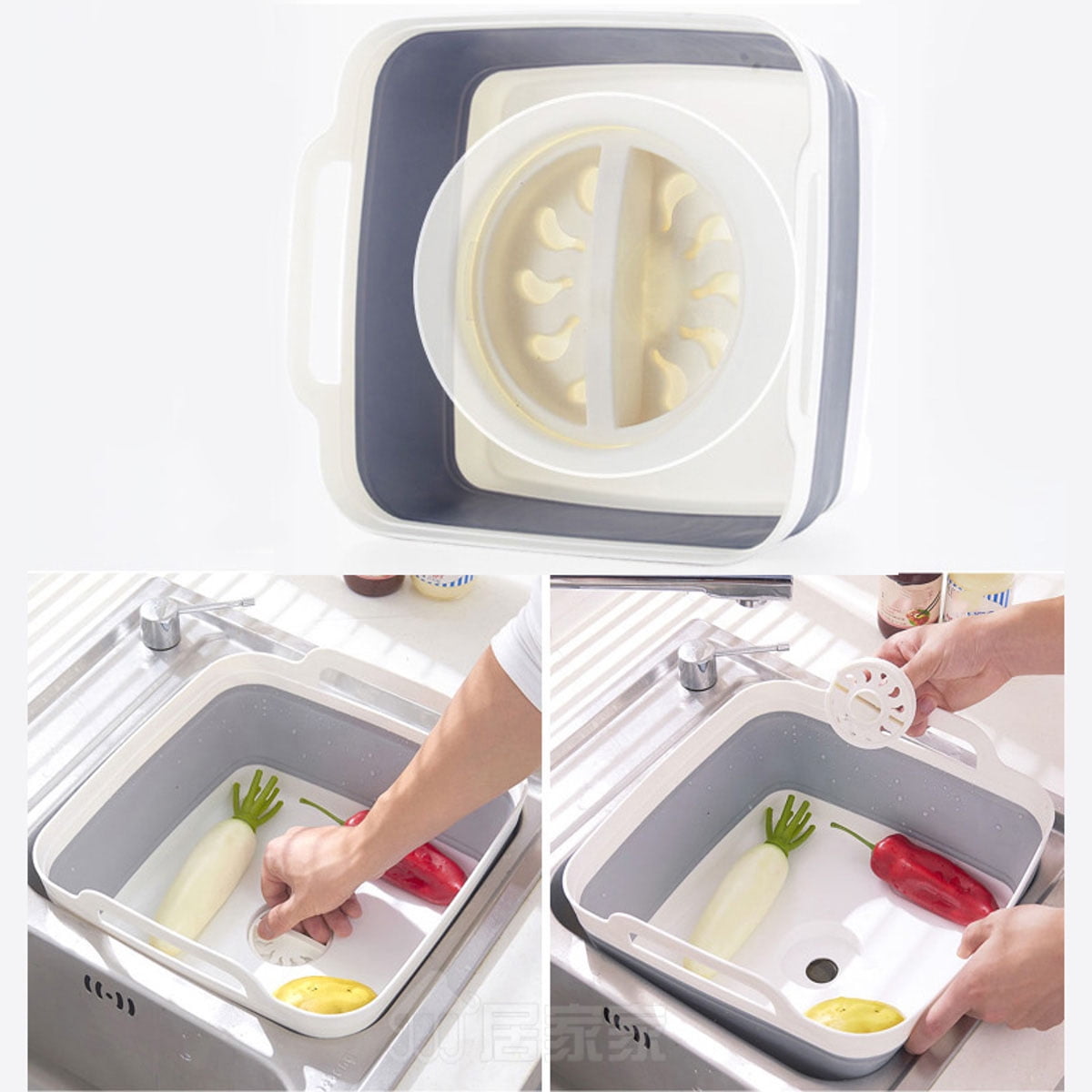 Collapsible Sink Dish Drainer Dish Wash Tub Space Saving Caravan Boat ...
