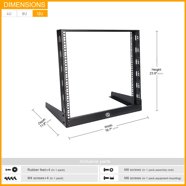 Pyle PLRSTN14U - 1U Server Rack Shelf, Universal Device Server Rack ...