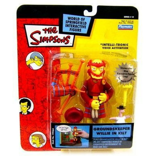 PlayMates The Simpsons Groundskeeper Willie in Kilt Series 14 Figura de ...