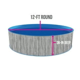 Blue Wave Capri 12-ft Round 36-in Deep Steel Wall Above Ground Swimming ...
