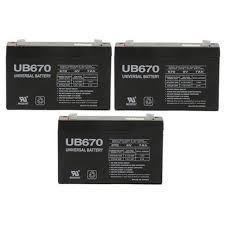 UB670 6 Volt 7 AMP SLA/AGM Battery 3 Pack + FREE SHIPPING! - Walmart.com