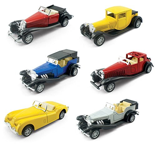 Liberty Imports Set of 6 Assorted Pullback Diecast Metal Antique ...