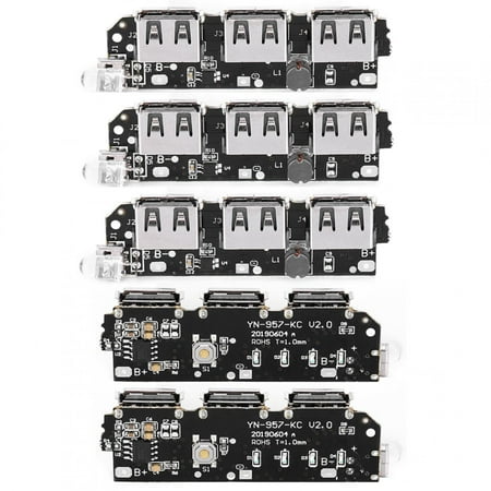 Fosa 5Pc Power Bank Charger Module 3USB DIY Mobile Circuit Board 2 Pins ...