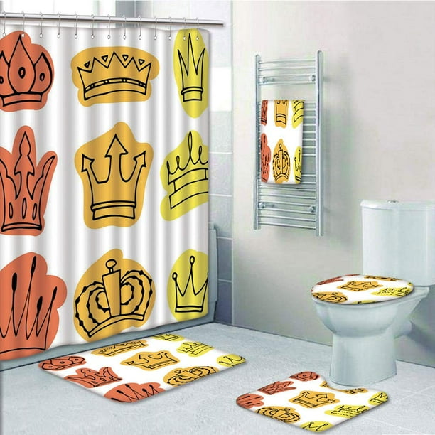 EREHome King Sketchy Watercolor Seemed Tiaras Crowns Coronet Majestic ...