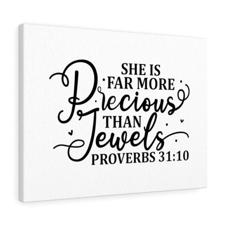 Scripture Walls Far More Precious Proverbs 31:10 Bible Verse Canvas ...