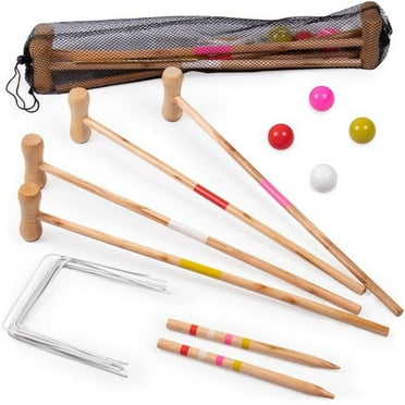 Crown Sporting Goods Kids Croquet Set for 4-Players | Classic Outdoor ...