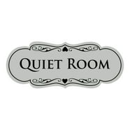 Signs ByLITA Portrait Round Quiet Please Sign (Red) - Large - Walmart.com