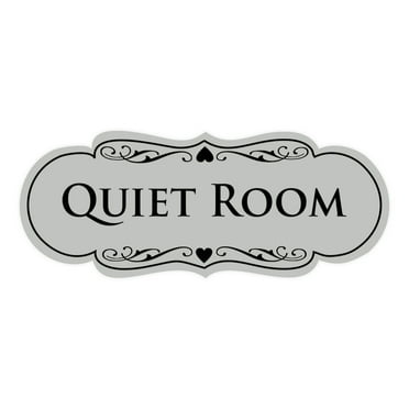 Signs ByLITA Portrait Round Quiet Please Sign (Red) - Large - Walmart.com