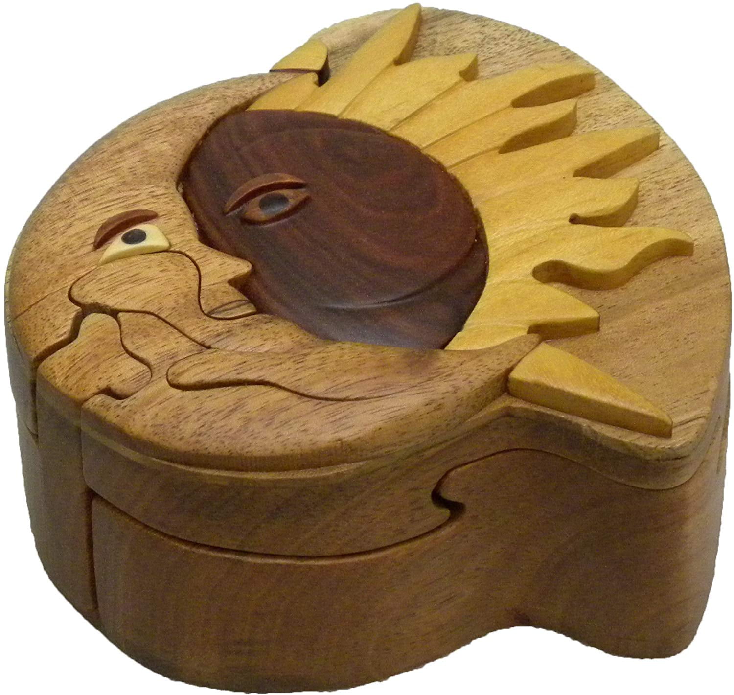 South Asian Handicrafts - Sun & Moon All Natural Exotic Wood Puzzle ...