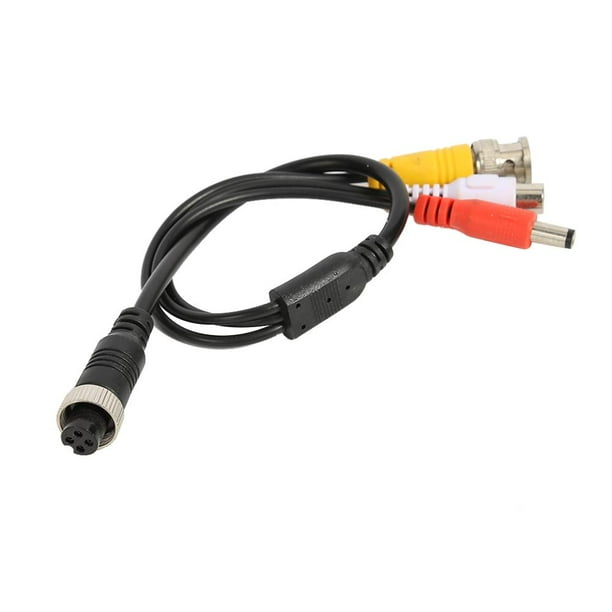 Clairlio 4Pin Aviation Head Female to BNC/RCA/DC CCTV Camera AV Adapter ...