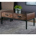 Winsome Wood Jefferson Coffee Table w/ Mosaic Drawers, Nutmeg Finish ...