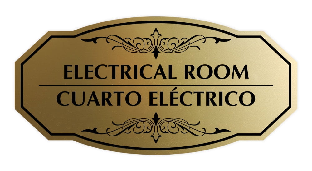 Signs ByLITA Victorian Electrical Room- Cuarto Eléctrico Bilingual Sign ...