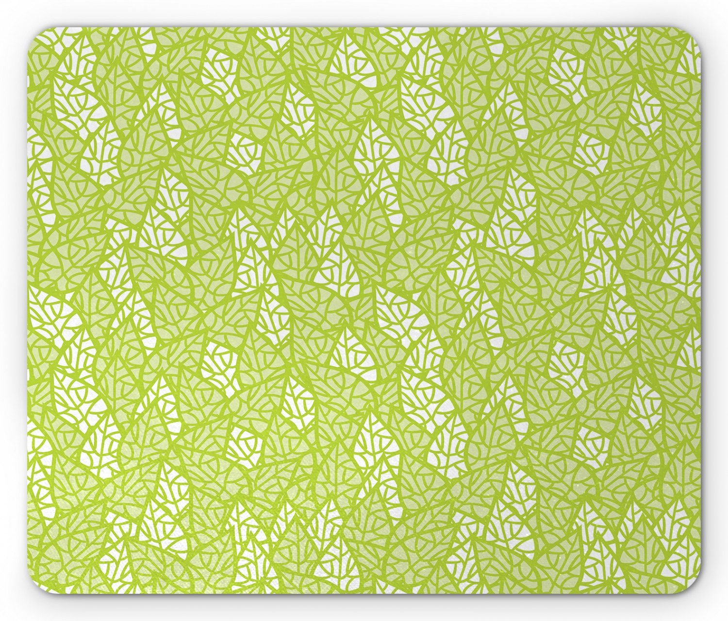Leaf Mouse Pad, Pattern with Leaves in the Springtime Greenery Bushes ...