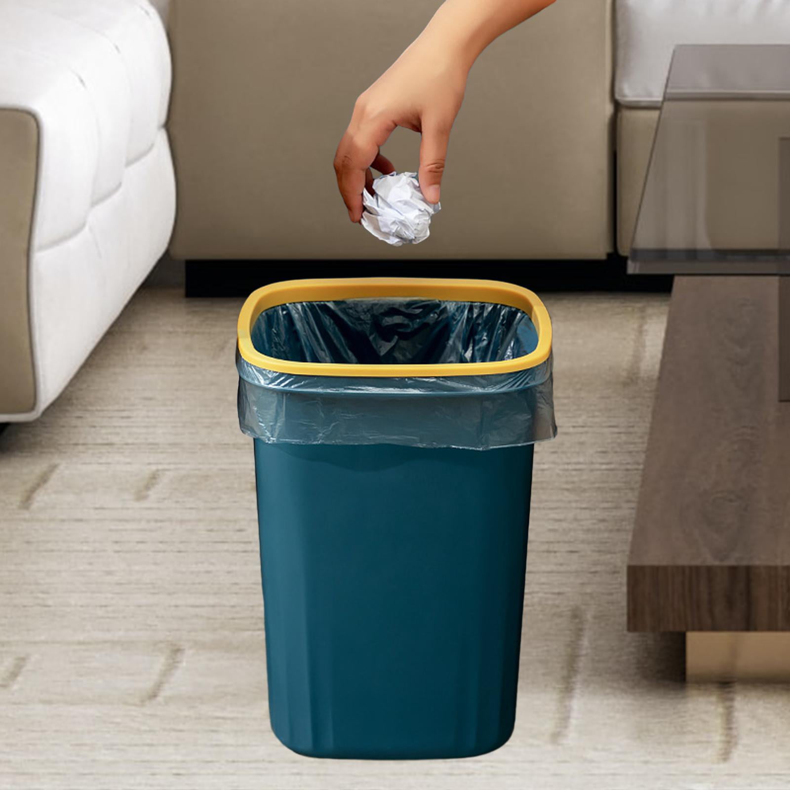 Bote de Basura con Tapa Abierta, Canasta de Basura Grande Rectangular ...