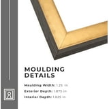 22x14 Shadow Box Frame Gold | 1.625 inches Deep Real Wood Contemporary ...