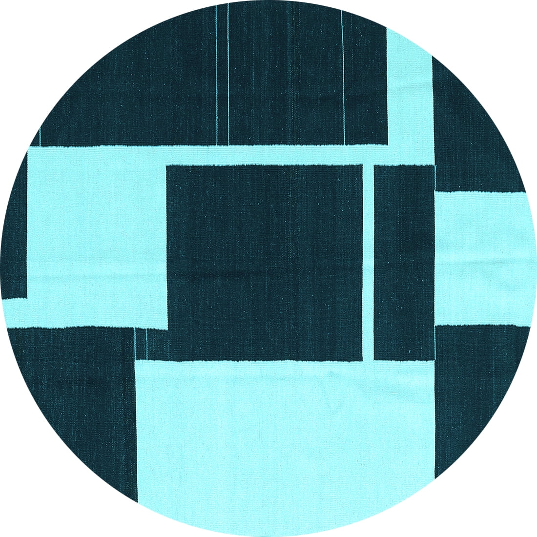 Ahgly Company Indoor Round Abstract Light Blue Contemporary Area Rugs ...