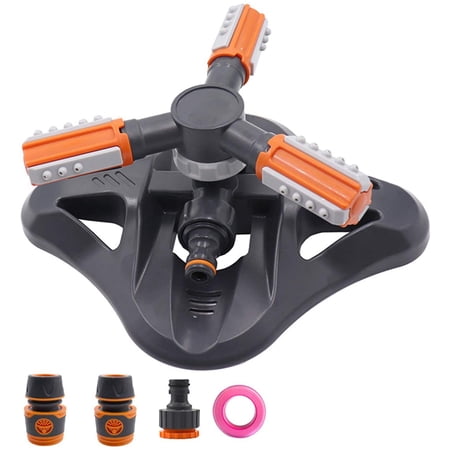 Mobile lawn sprinklers, three-prong garden sprinklers, 360 ° auto ...