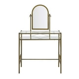 Linon Bonview 2-Piece Vanity Set, Includes Vanity and Bench, Antique ...