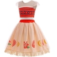Girls Moana Princess Dress Halloween Birthday Outfits Dress Two-Pieces ...