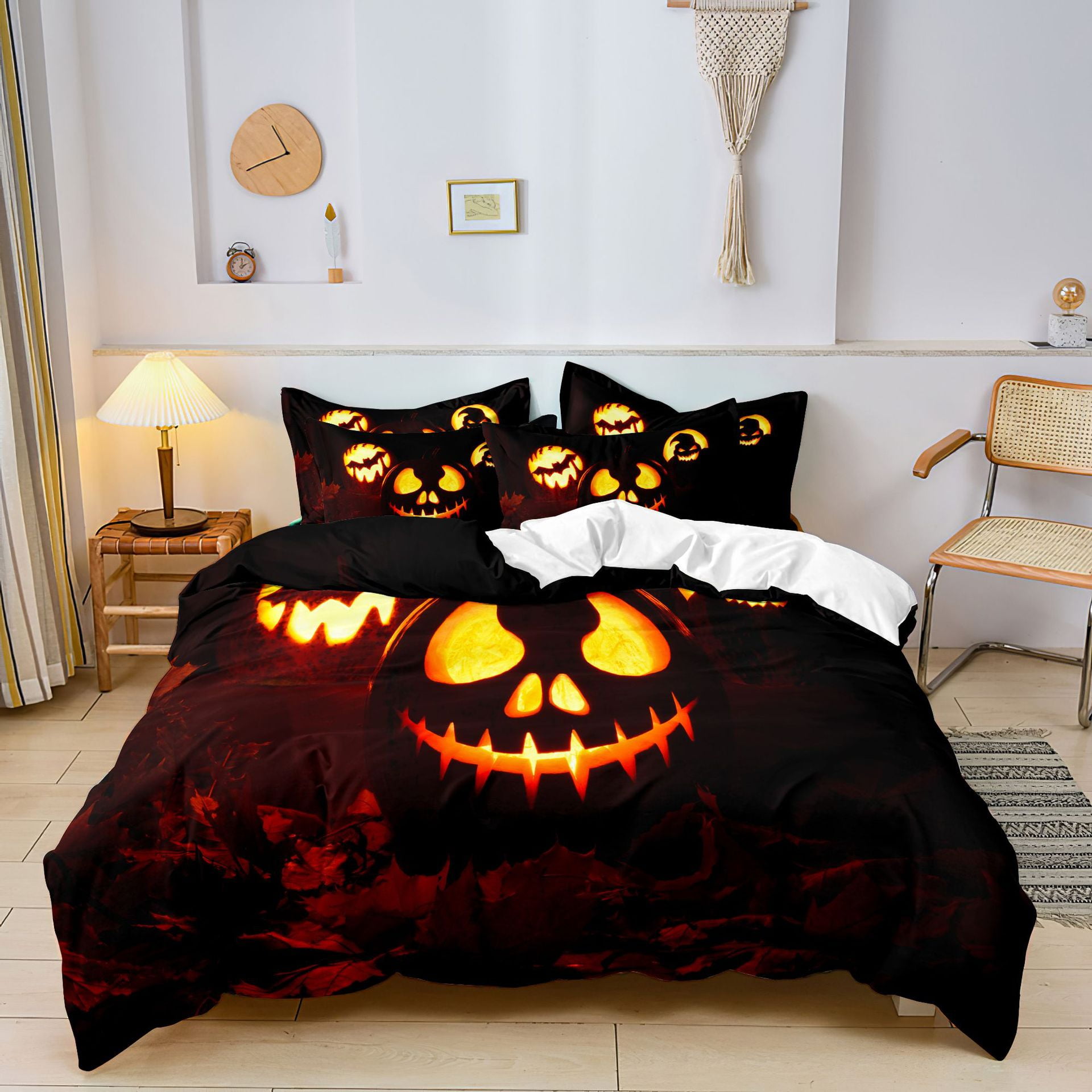 3 Piece 3D Digital Printed Duvet Cover Full Size Halloween Themed ...