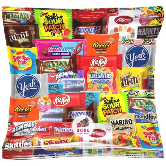 Okida Assorted Candy Variety Pack, Individually Wrapped, 32-Ounce Party ...
