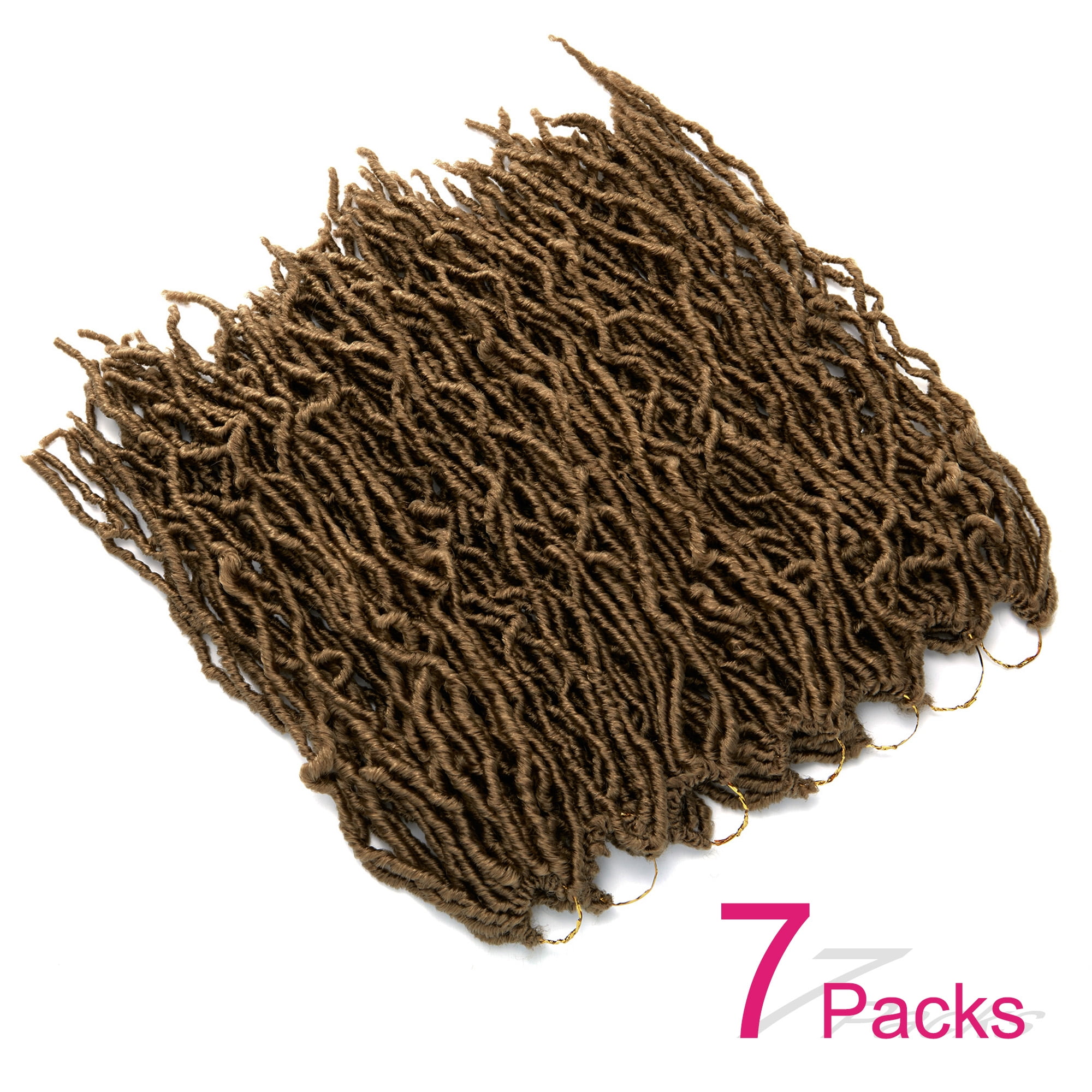7 Packs Extended Nu Faux Locs Crochet Braids Hair 18 Inch Synthetic ...