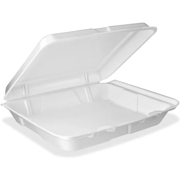 Walmart Foam Hinged Lid To-Go Container, 6 in., Soak-Proof, Take Food ...