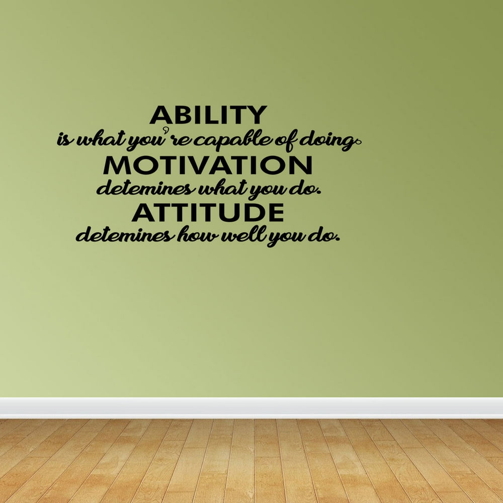 Ability Is What You're Capable Of Doing Motivation Wall Art Sayings Art ...