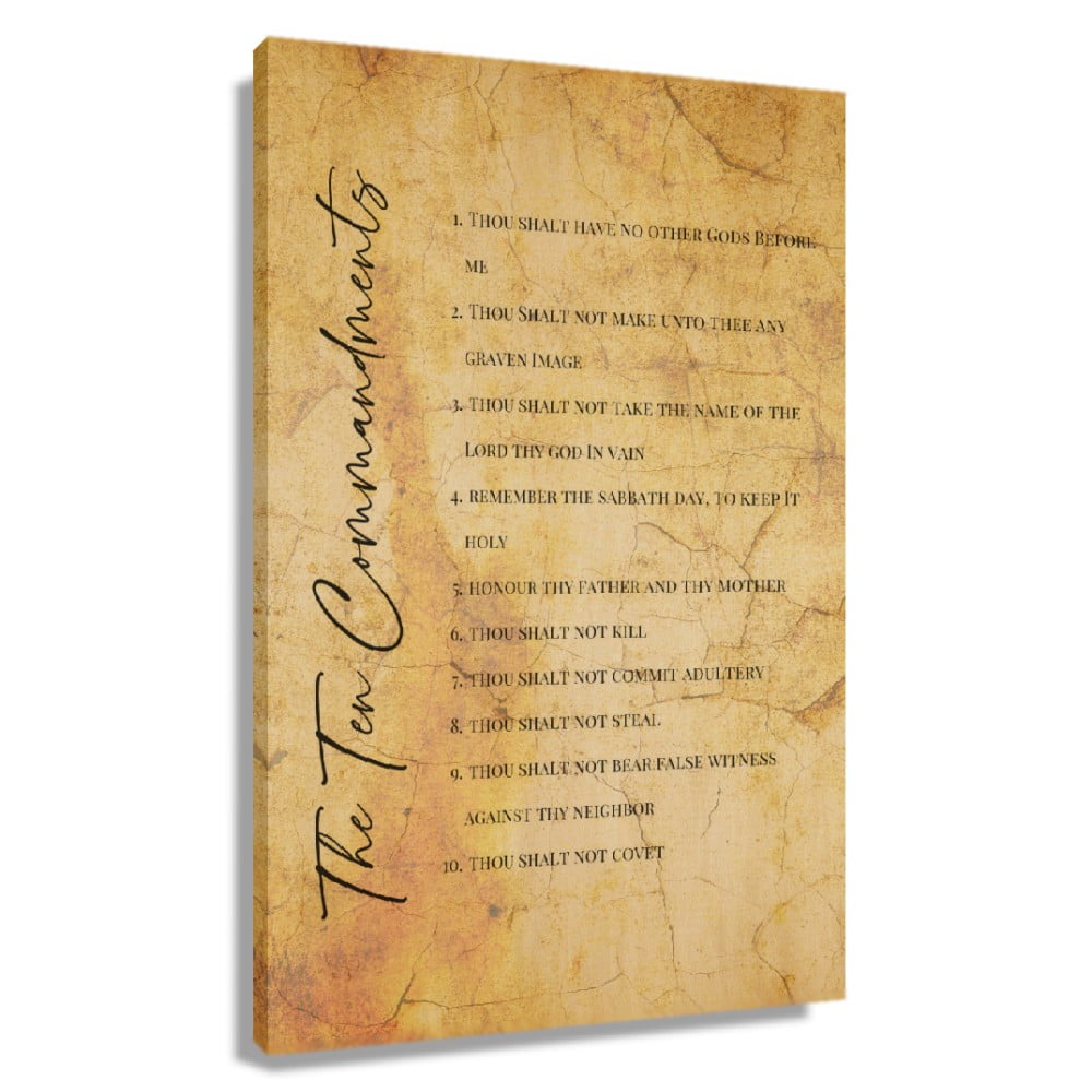 The Ten Commandments Wall Art Bible Verse Posters For Bedroom ...