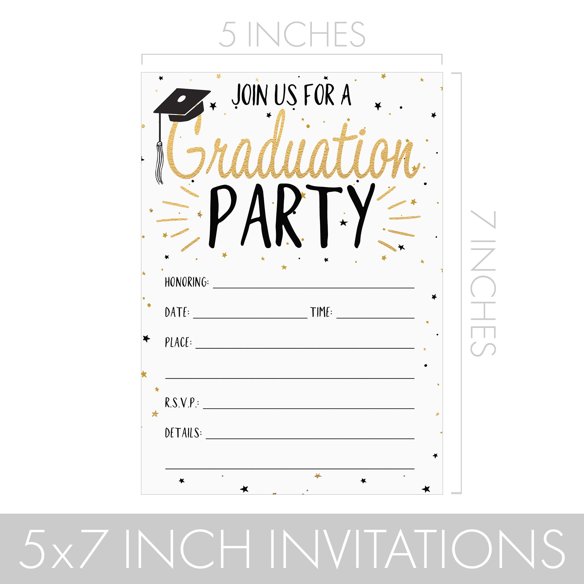 Blank Graduation Party Invitations
