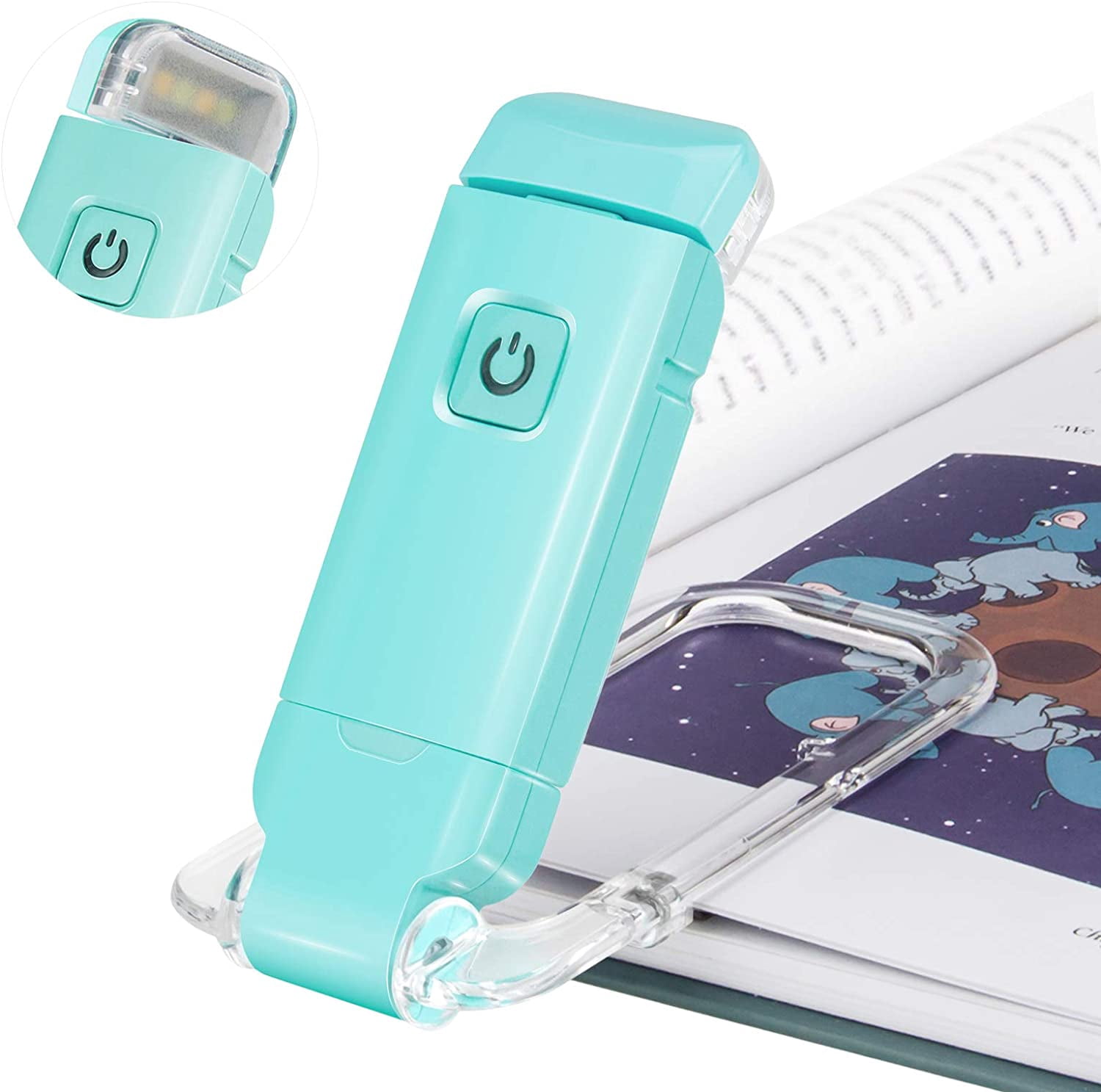 Luz de lectura de libros, luz de marcapáginas recargable por USB, luces ...