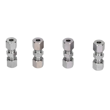 Straight Push Connector, Double Cutting Ring Pipe Inline Connector For ...