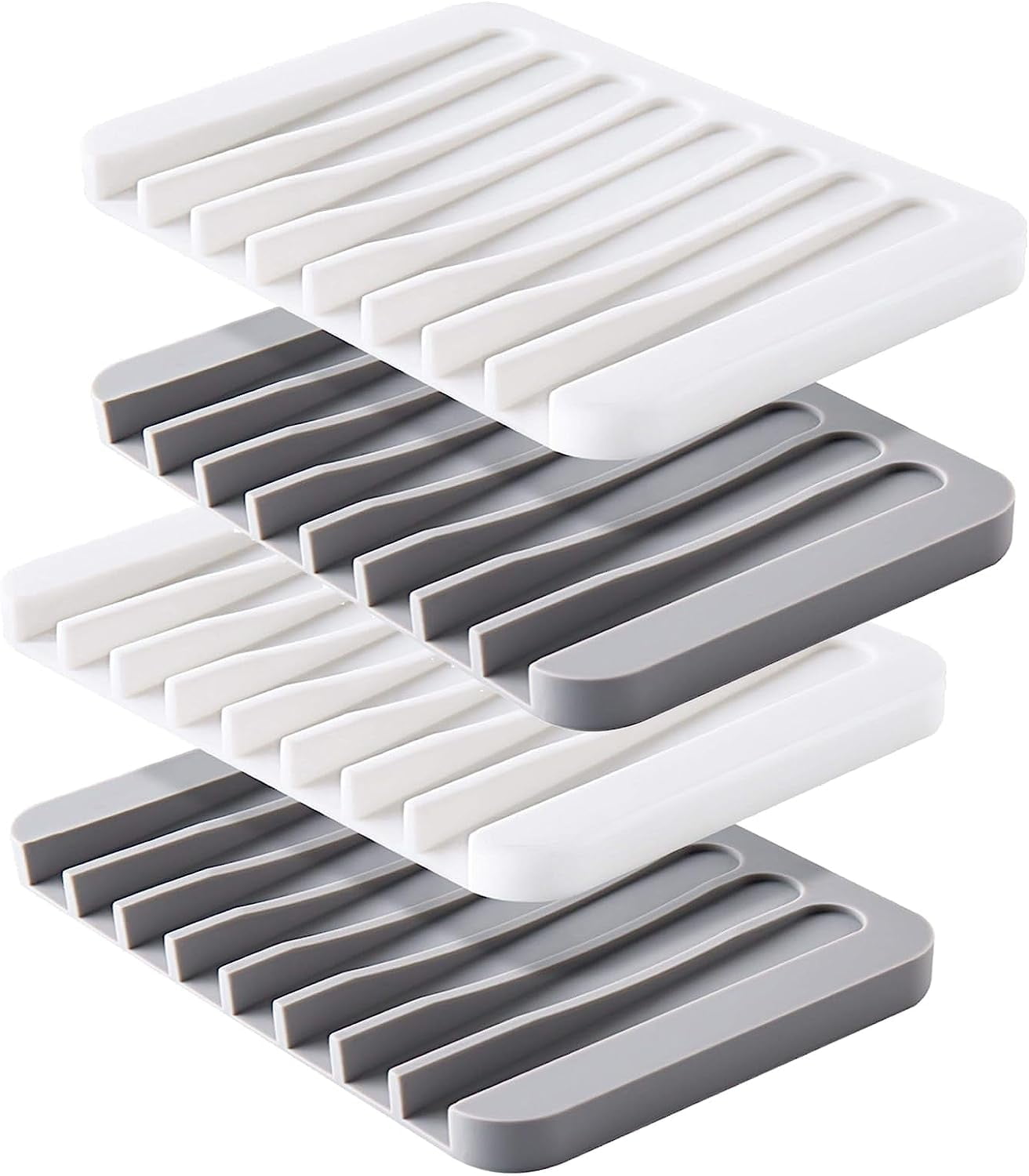 4Creative Silicone Soap Racks, Automatic Drainage Soap Dishes, Soap ...