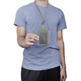 GOGO PU Leather Badge Holder Name Tag ID Card Holder Wallet Case with ...