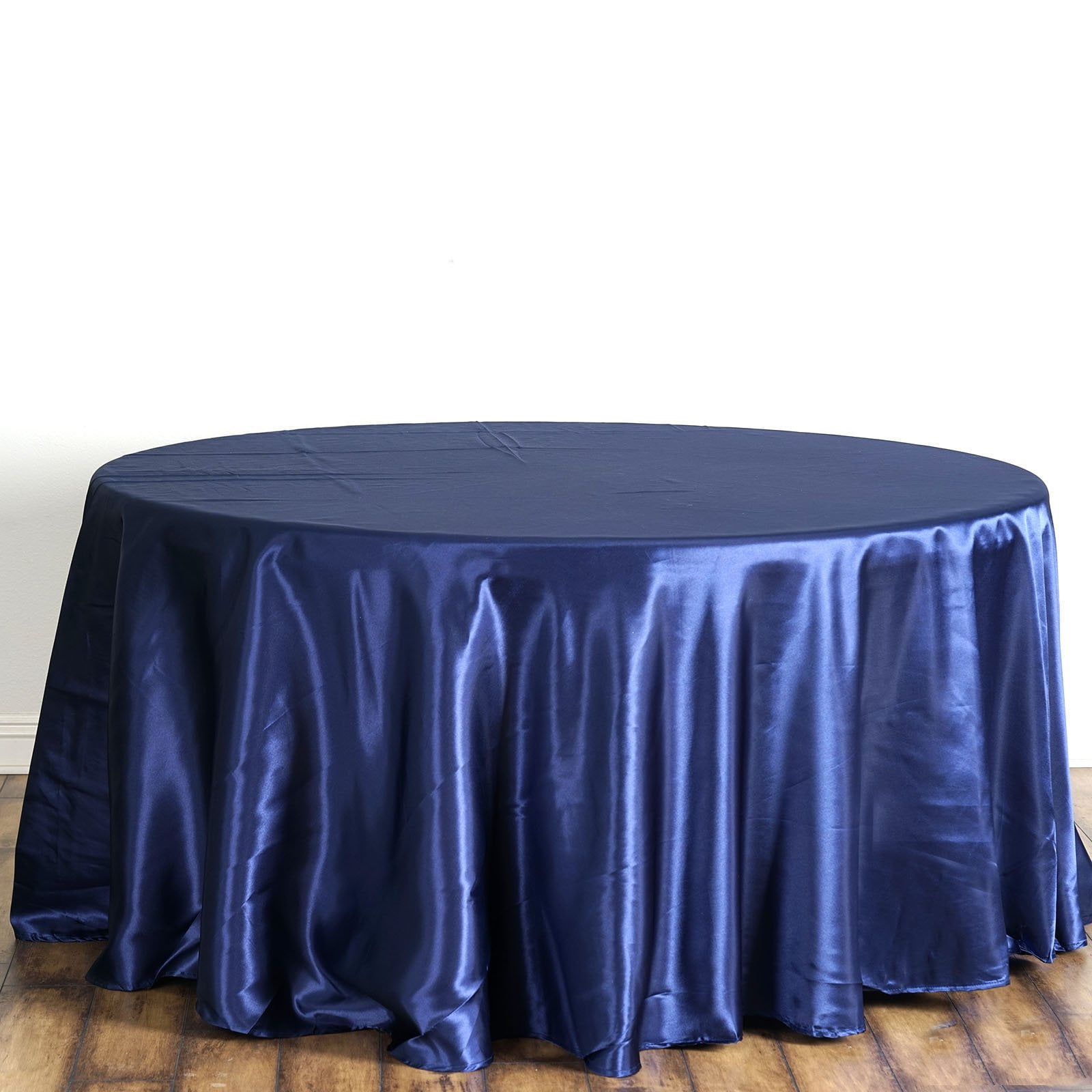 Efavormart 120" NAVY BLUE Wholesale Linens SATIN Round Tablecloth for ...