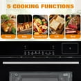24 Inch Electric Wall Oven, Stainless Steel, 8 Baking Modes, 360 ...