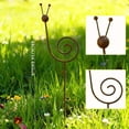 Rusty Metal Snail Garden Stake, 34.64 Inch Yard Art Sculpture, Outdoor ...