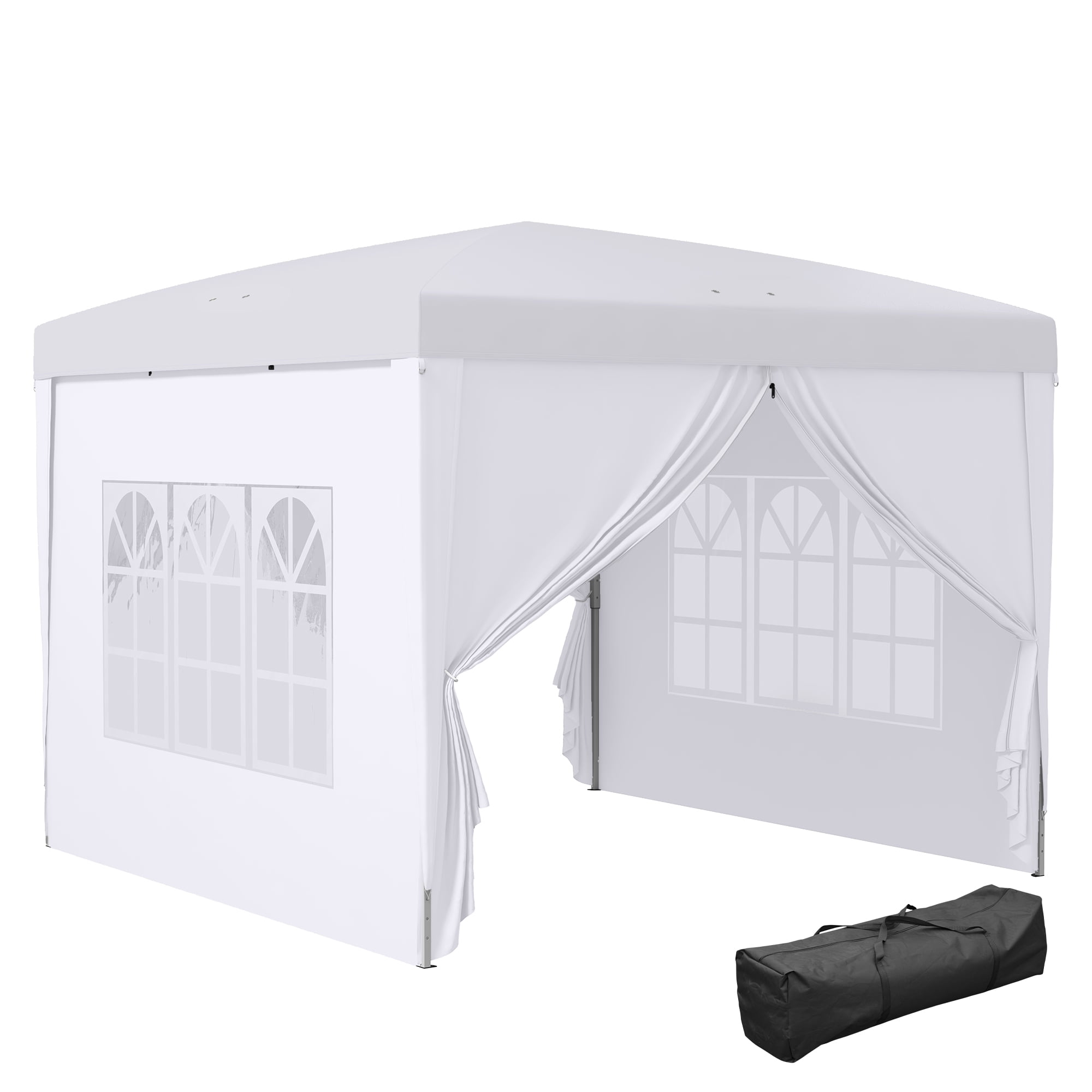 Click here for Outsunny 10x10 Outdoor Pop Up Party Tent With Carr... prices