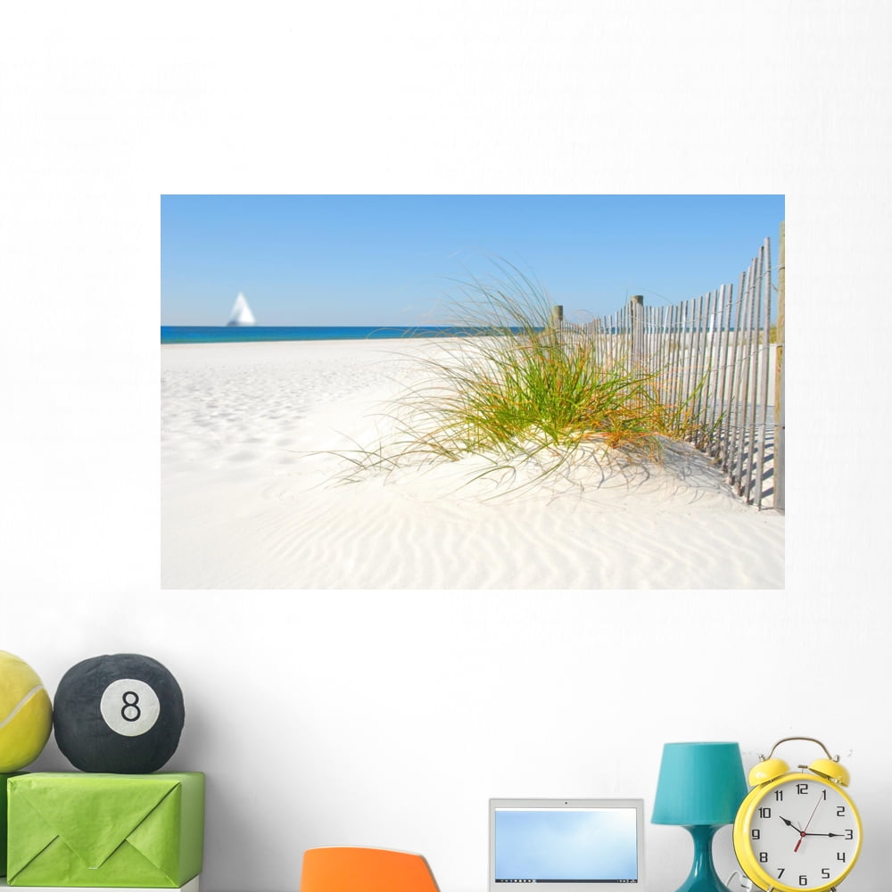 Sand Dune Fence and Wall Mural Decal Sticker, Wallmonkeys Peel & Stick ...