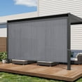 Vicllax Outdoor Patio Crank Sun Blocking Roller Shade 7'Wx8'H - Walmart.com