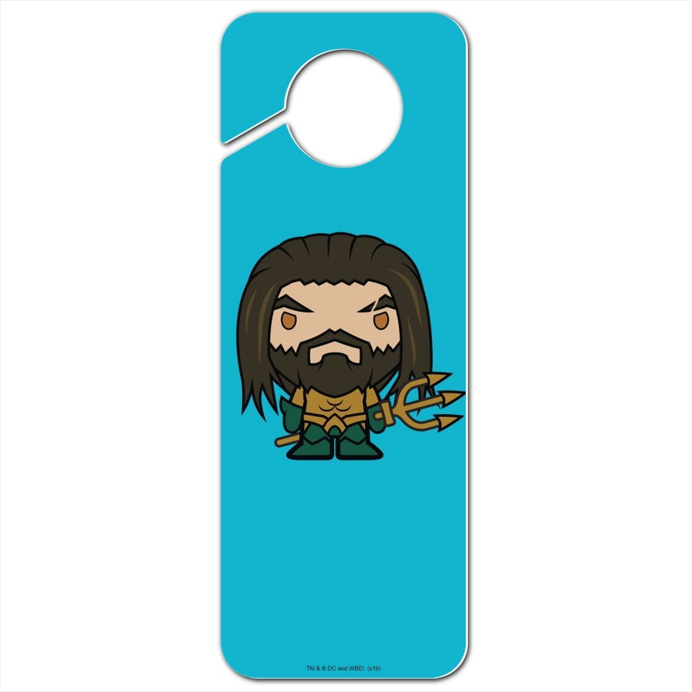 Aquaman Movie Cute Chibi Character Plastic Door Knob Hanger Sign ...