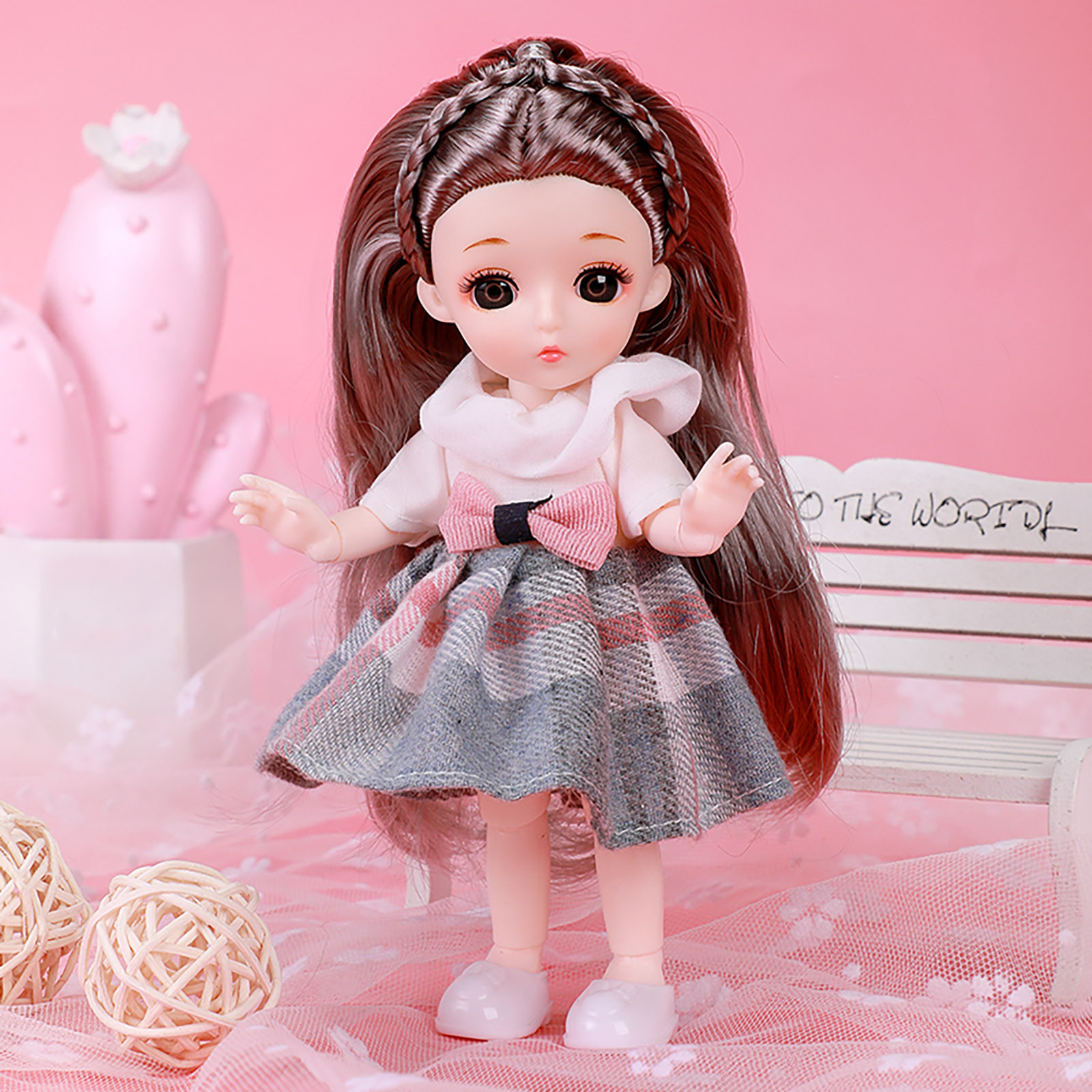 Fankiway 16Cm Moveable Mini Fashion Doll Diy toys with Full Set of ...