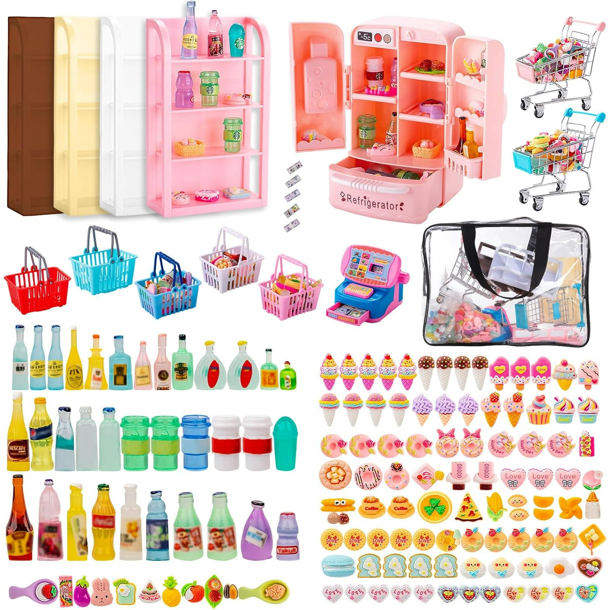 Click here for Ld Seller 169pcs Mini Food Shopping Cart Toys Mini... prices