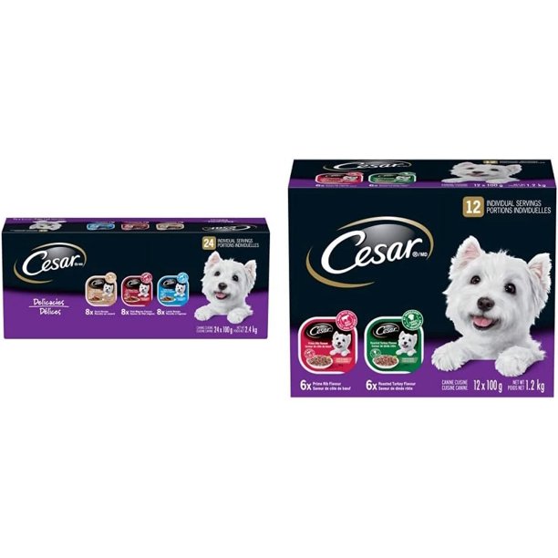Classic Loaf in Sauce Wet Dog Food Delicacies Variety Pack, 24x100g ...