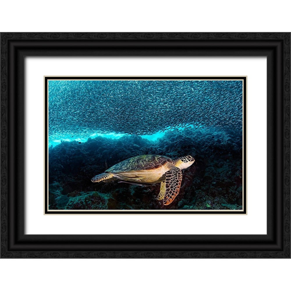 Jager, Henry 14x11 Black Ornate Wood Framed with Double Matting Museum ...